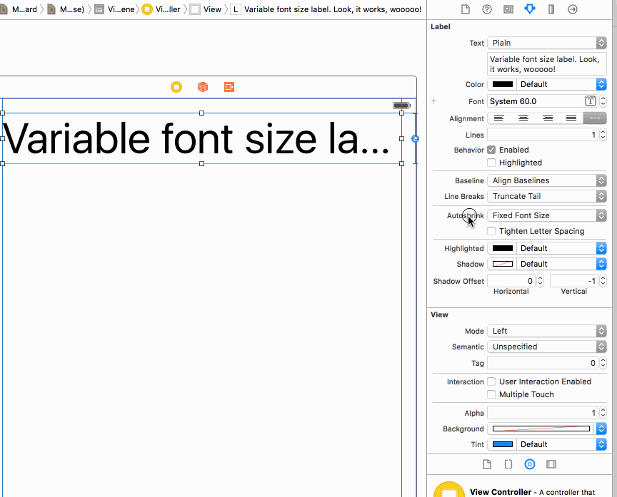 Automatic Font Size In UILabel